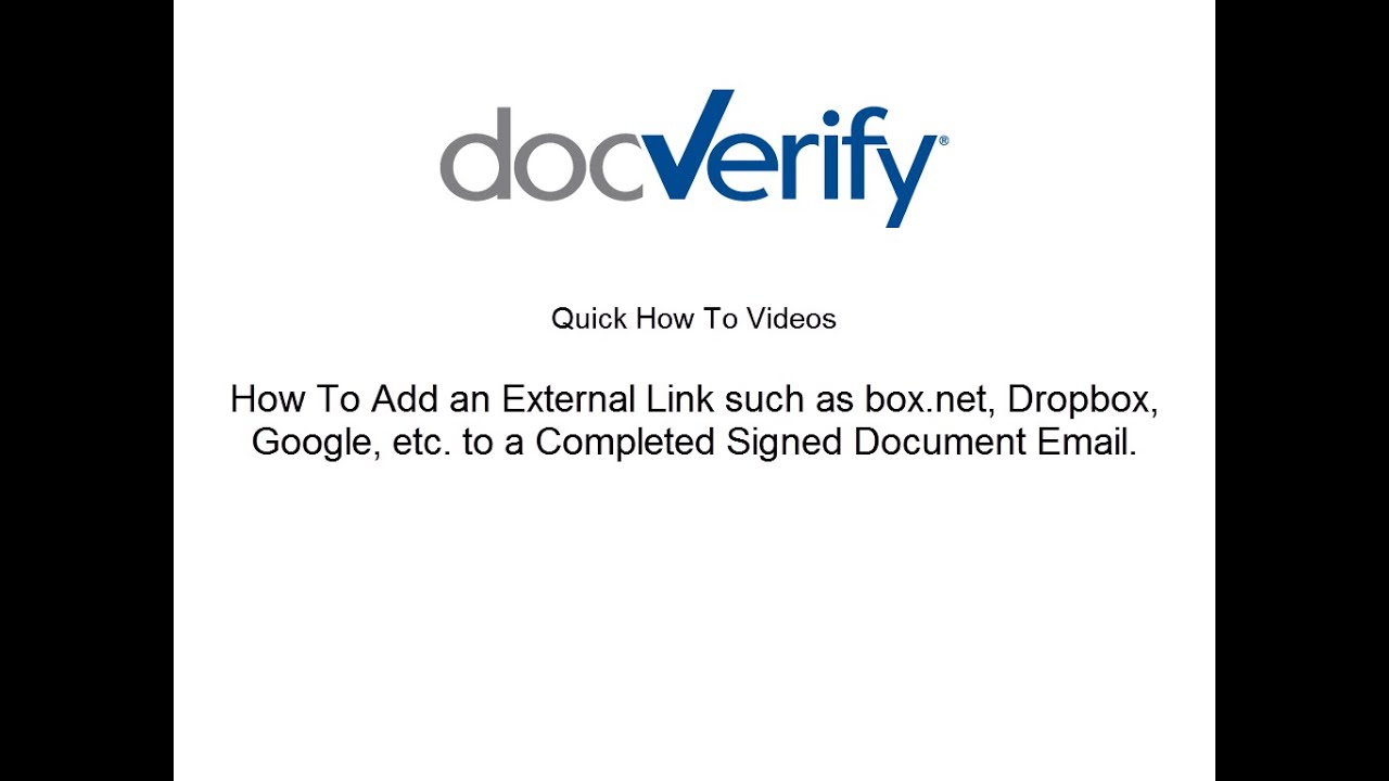 How To Add an External Link such as box.net, Dropbox, etc. to a ...