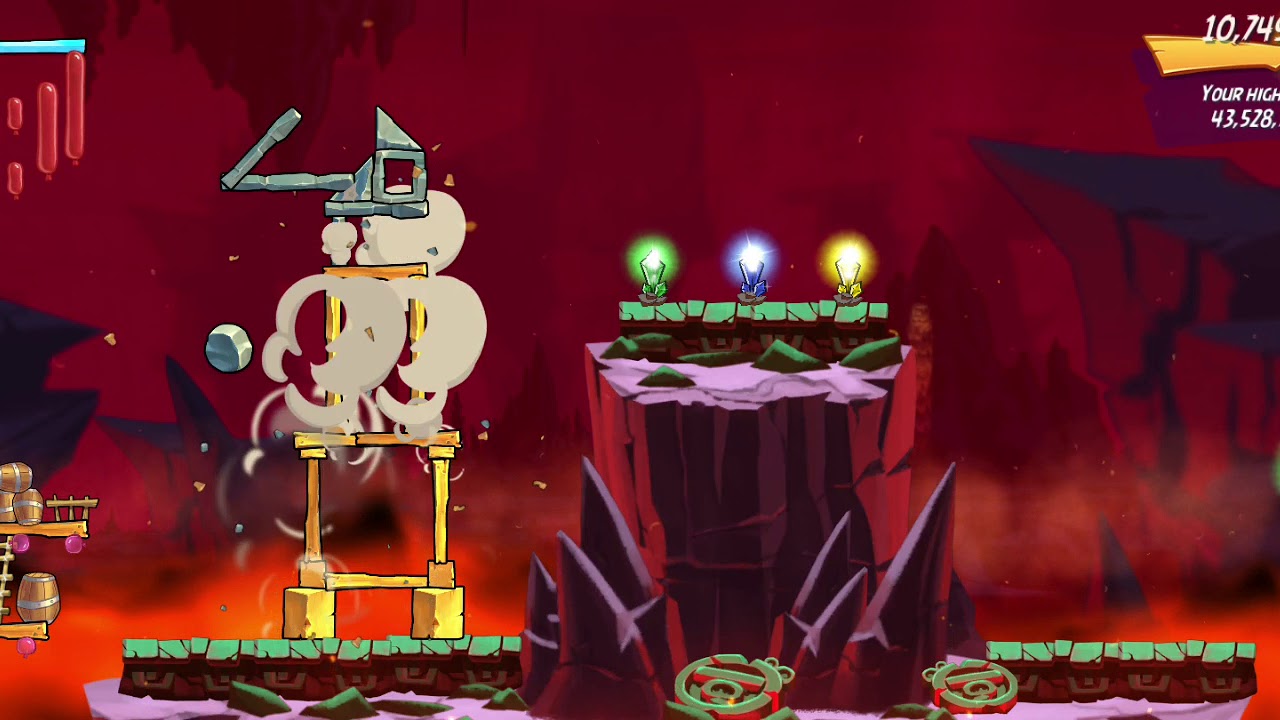 Angry birds lava Master | Clearing 8 rooms with Single life | tough ...