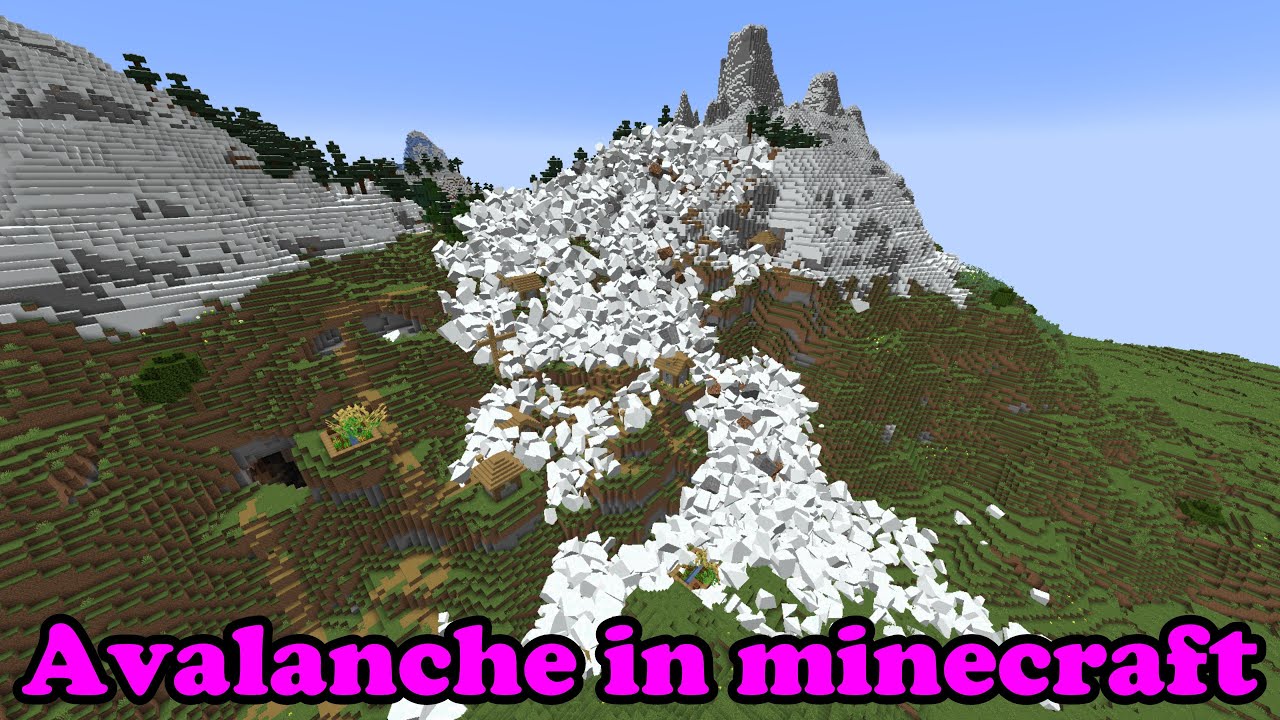 Avalanche in minecraft vs village (Full video) - YouTube