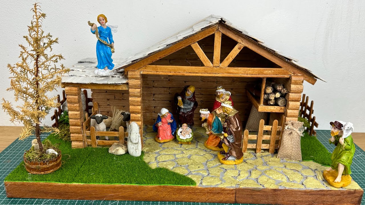 DIY CHRISTMAS NATIVITY SCENE || DIY CHRISTMAS CRIB - YouTube