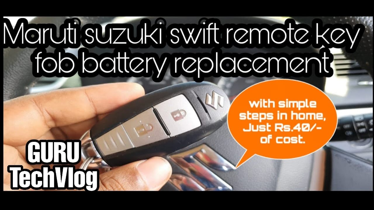 #Maruti #Suzuki #swift remote key fob battery replacement - YouTube