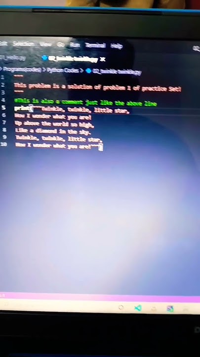 python code print twinkle twinkle little star - YouTube