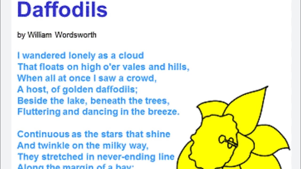 Poem:Daffodils reading with proper intonation. - YouTube