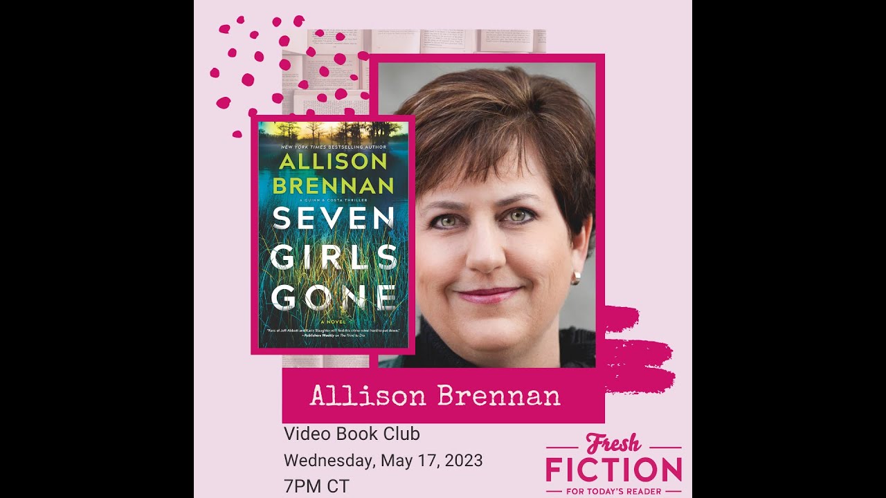 Video Book Club with Author Allison Brennan #videobookclub # ...