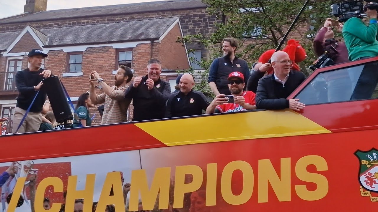 Wrexham Champions parade! - YouTube