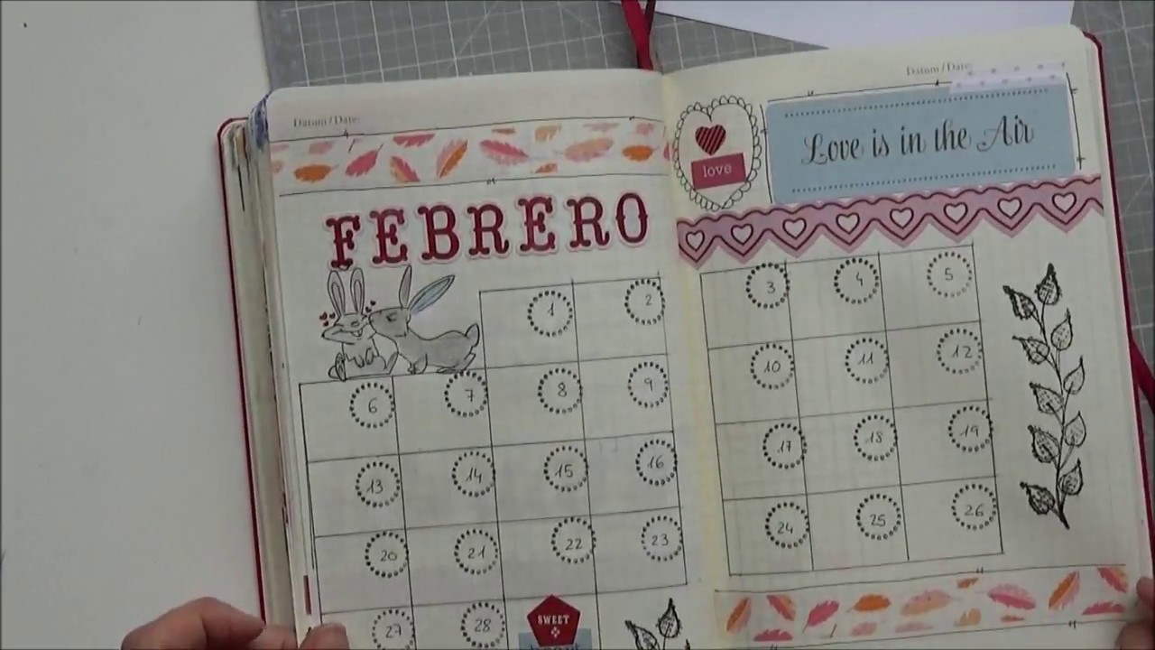 Bullet journal: Febrero - YouTube