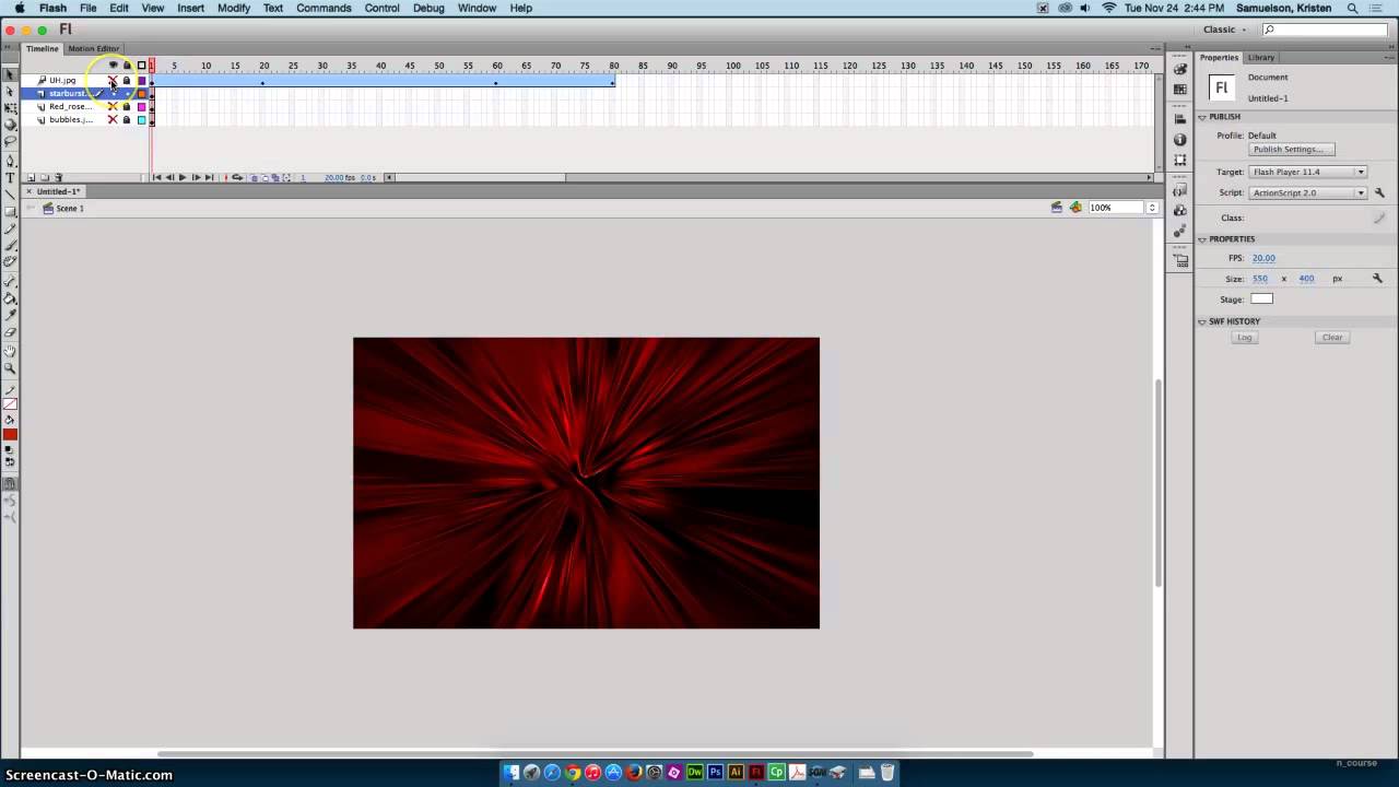 Flash CS6 Photo Slideshow Pt1 - YouTube