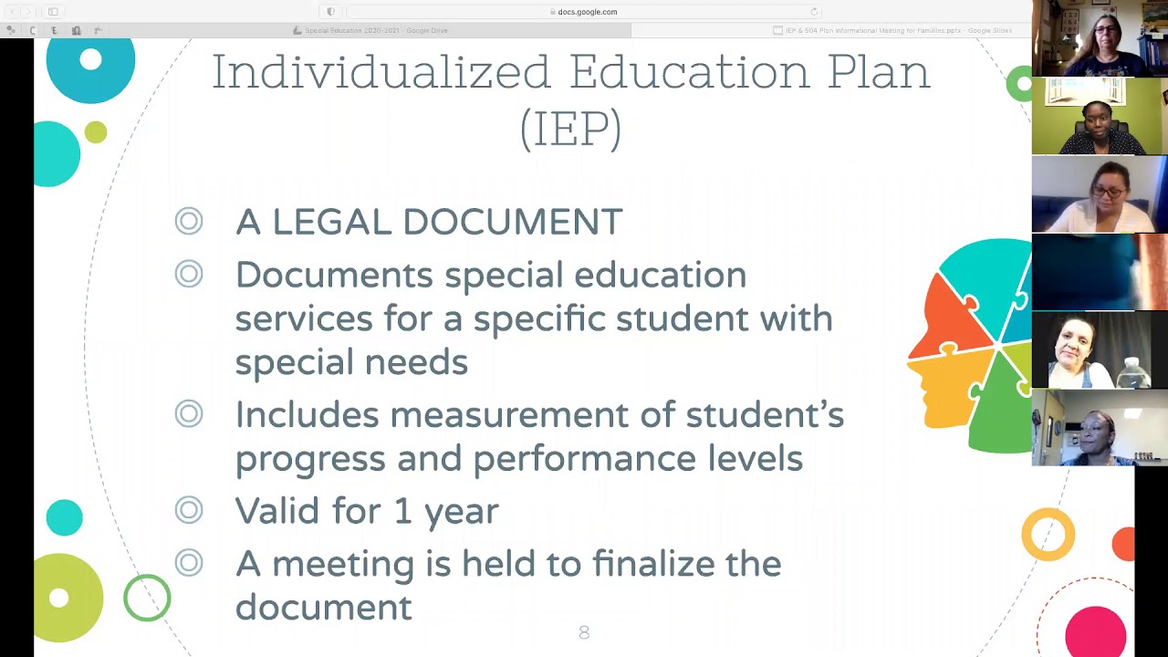 SpEd & 504 Plan Information Meeting for Families - YouTube