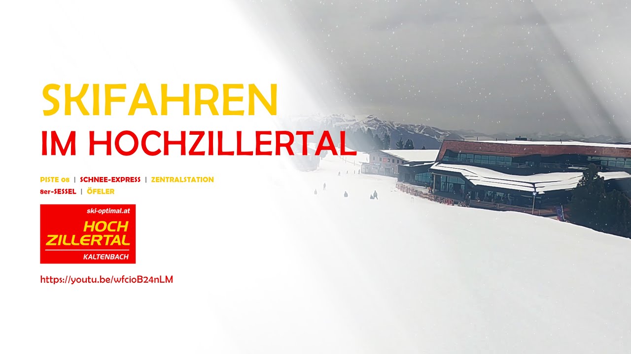 Kaltenbach (Ski-Optimal Hochzillertal) - Piste 08 (rot) und Zentralweg ...
