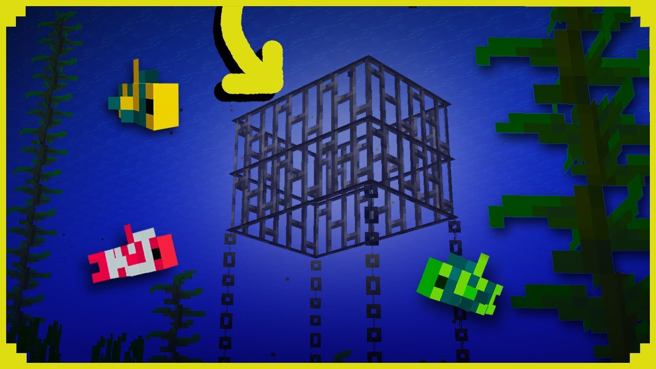 🦊Como fazer uma ARMADILHA de PEIXE no MINECRAFT - YouTube