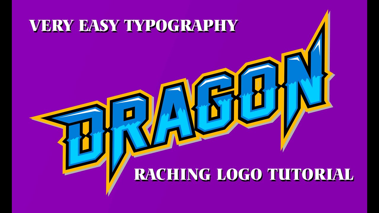 VERY EASY TYPOGRAPHY || RACHING LOGO TUTORIAL || CORELDRAW 2021 || HOW ...