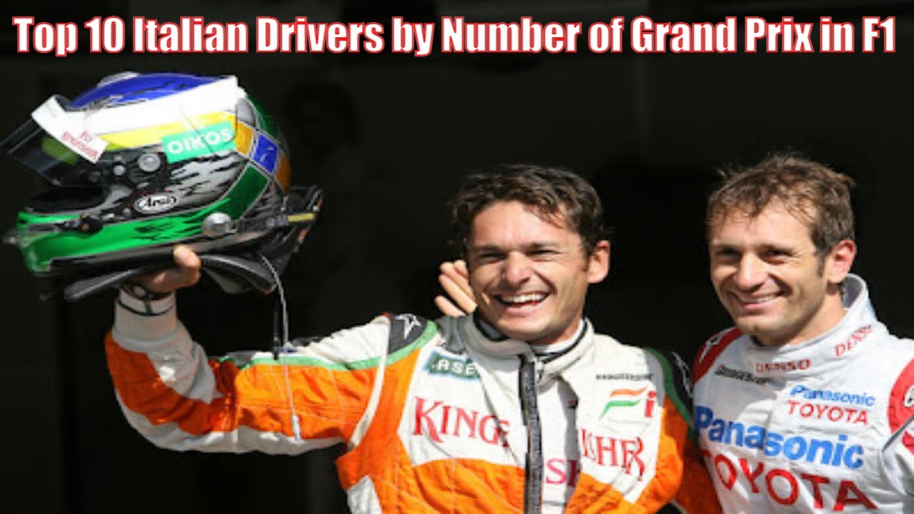 Formula 1 Statistics: Top 10 Most Experienced Italian Drivers by Number ...