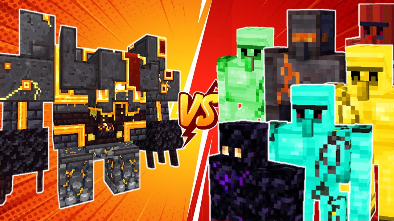 Netherite Monstrosity VS Extra Golems | Minecraft Mob Battle - YouTube