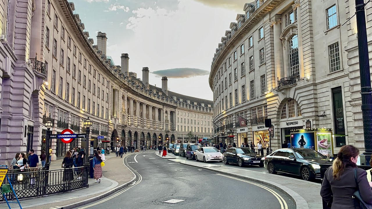 England, London City Busy Evening Street Tour 2022 | 4K HDR Virtual ...