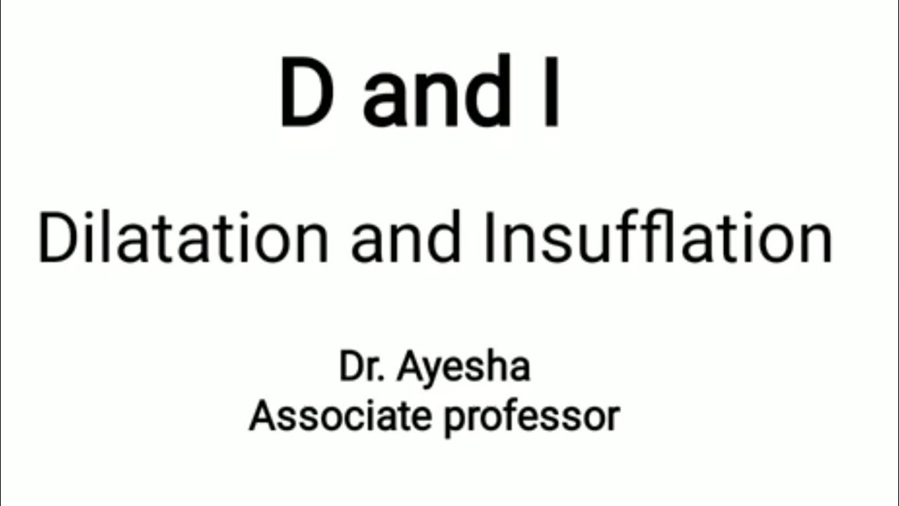 Dilatation and Insufflation in Gynecology | Medical Procedures ...