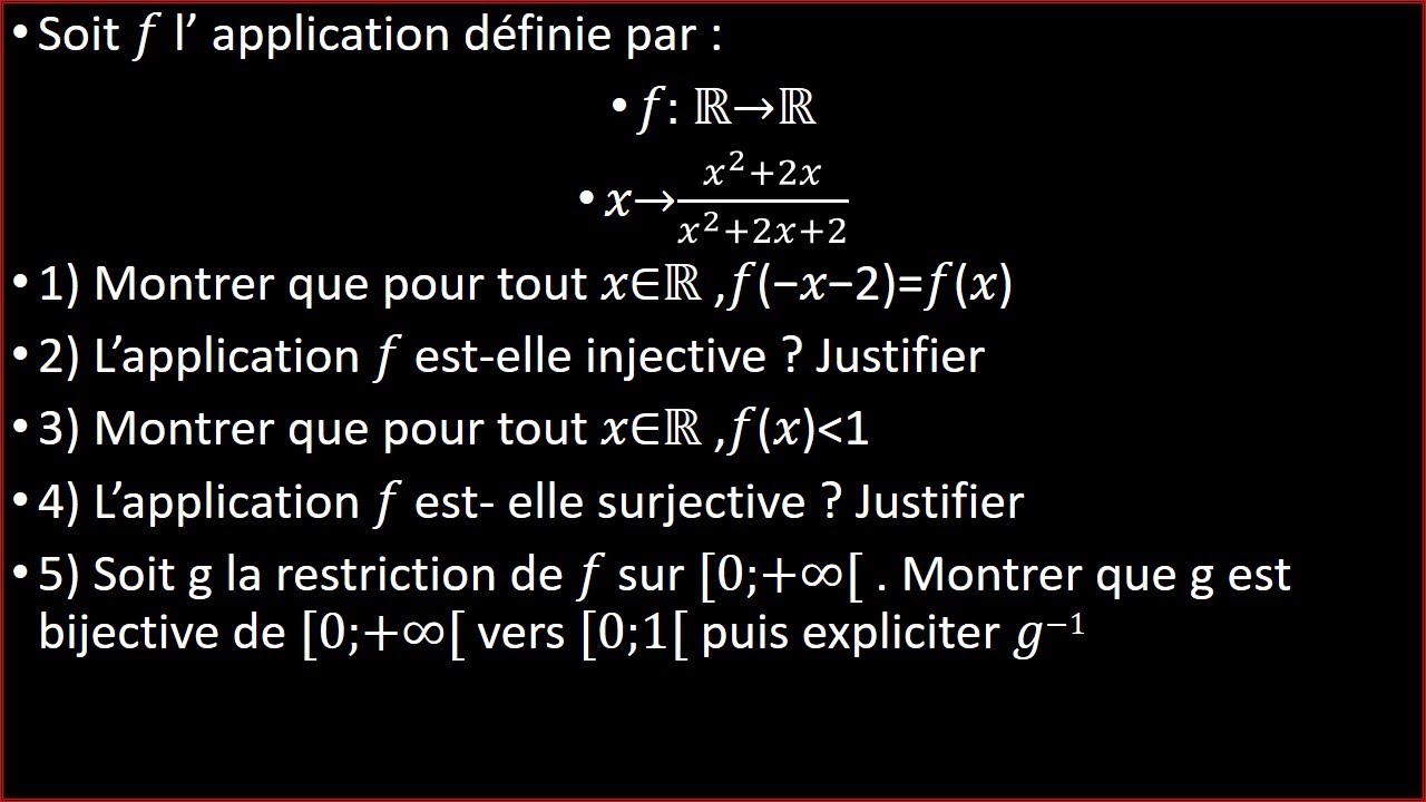 (1ES/MATHS) Exo synthèse applications: injection, surjection, bijection ...