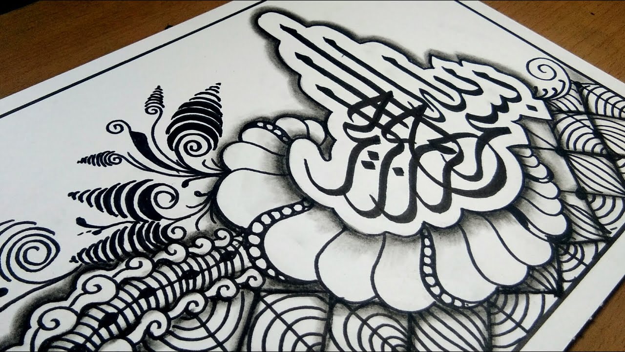 Doodle art Islamic calligraphy - Mandala art - YouTube