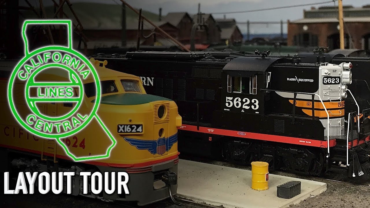 California Central Lines HO Scale Model Railroad Layout Tour Santa ...