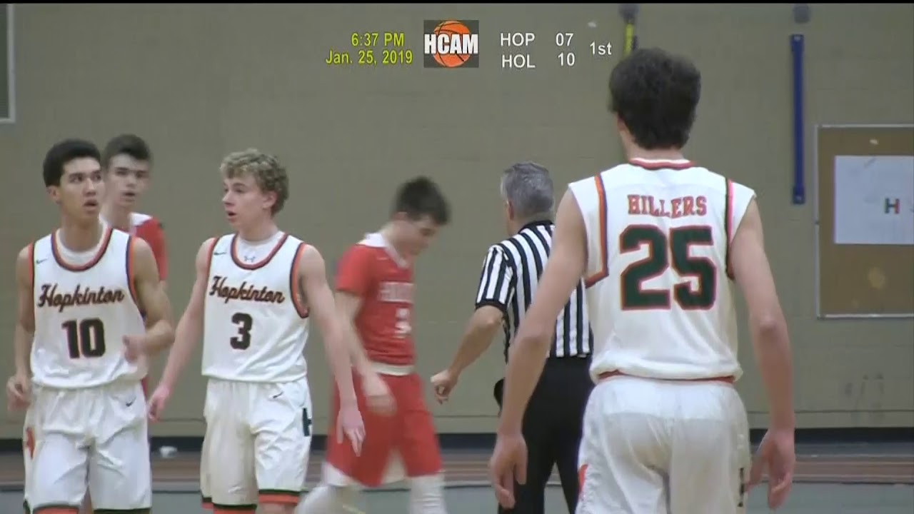 Hiller Varsity Boys Basketball vs. Holliston - YouTube
