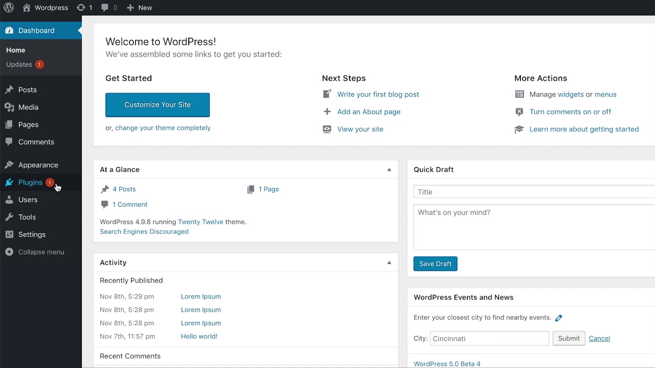 Wordpress Media Boxes - Installing The Plugin - YouTube