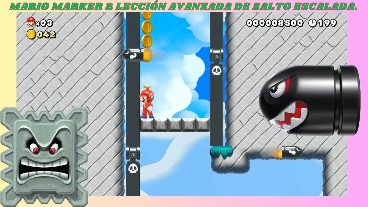 Lección avanzada de salto escalada Mario maker 2. - YouTube