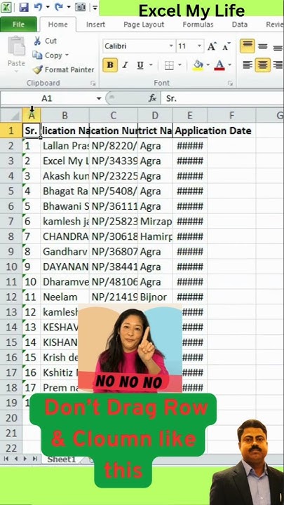 Never Drag Rows Like This! (Excel Hack) #ExcelFormatting #excel #shortcut #viralshort #reels # ...