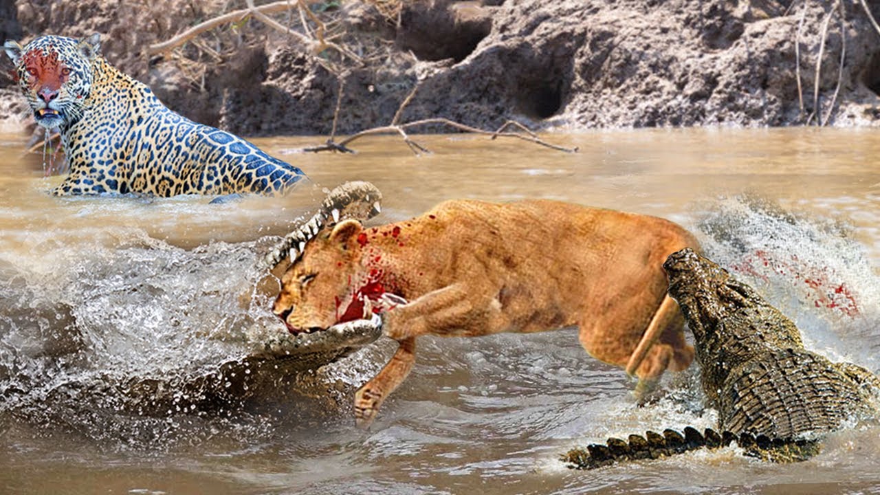 Bite Lion's Head, Swallow Jaguar - Crocodile Proves He Is The monster ...