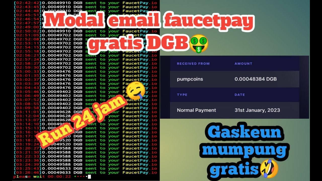 BARU!! MODAL EMAIL BISA BANJIR DGB | SC PENGHASIL DGB GRATIS 🤑🤤 - YouTube