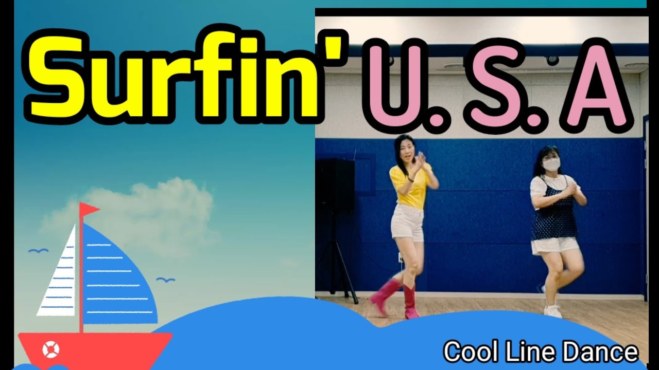 Surfin'U.S.A Line Dance/Beginner(초급)/Demo - YouTube
