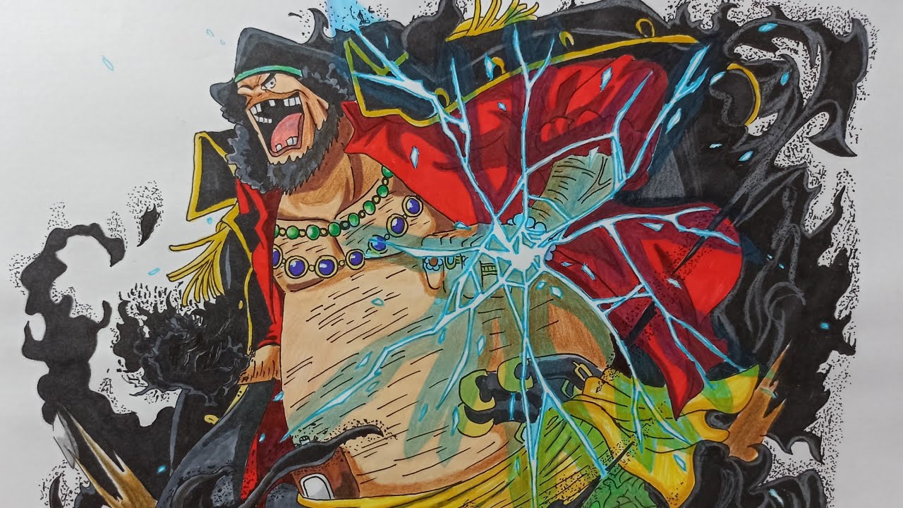 Drawing teach Kurohige from One Piece - YouTube