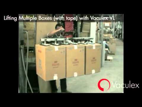 Lifting Multiple Boxes (with tape) with Vaculex VL - YouTube