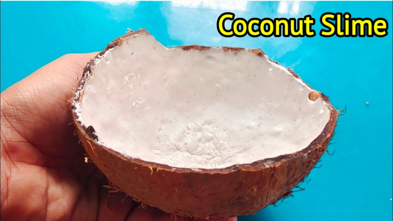 Homemade coconut slime No borax/Fun Mixing - YouTube