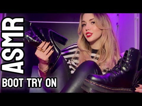 ASMR Leather Boot Try On 👢✨| Relaxing Sounds & Soft Spoken