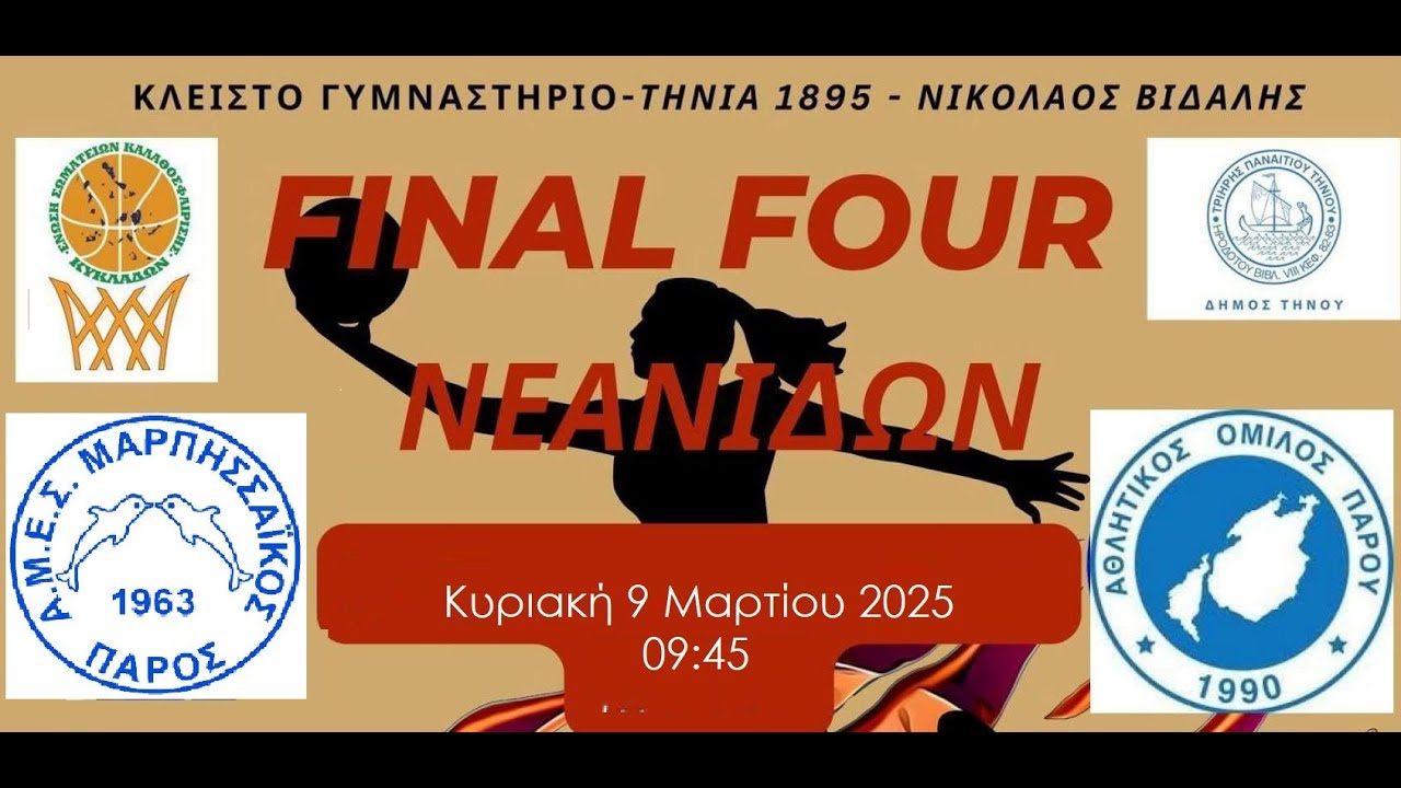 ΑΜΕΣ ΜΑΡΠΗΣΣΑΙΚΟΣ - ΑΟ ΠΑΡΟΥ - *** ΜΙΚΡΟΣ ΤΕΛΙΚΟΣ F4 ΝΕΑΝΙΔΩΝ - YouTube