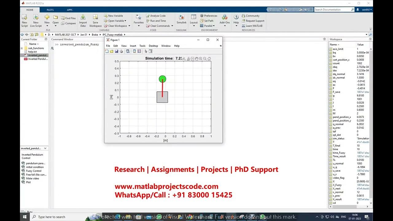 Fuzzy Control of an Inverted Pendulum MATLAB Simulation of inverted pendulum fuzzy controller ...