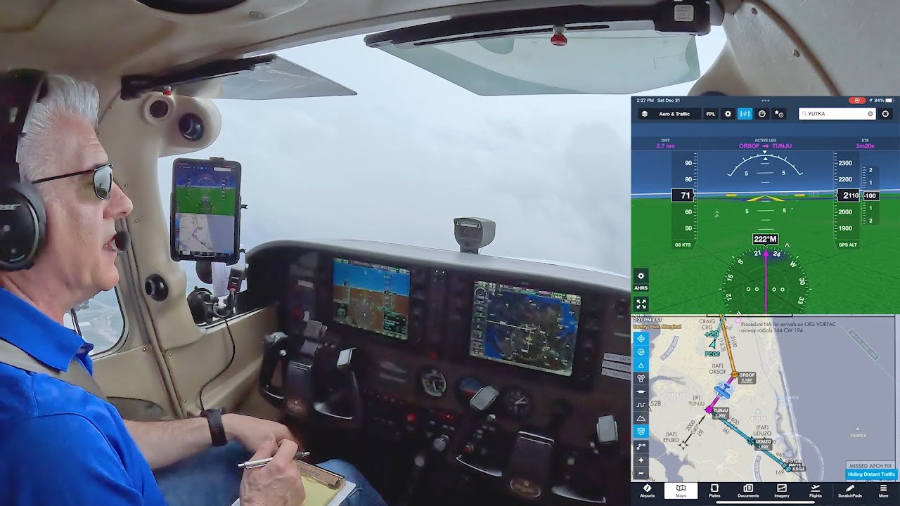Flying an RNAV approach into St. Augustine in IMC - Sporty's IFR ...
