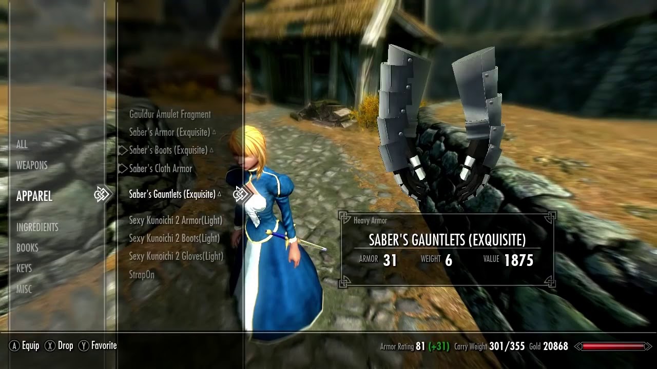 Skyrim | Saber Mods (Fate/Stay Night) - YouTube