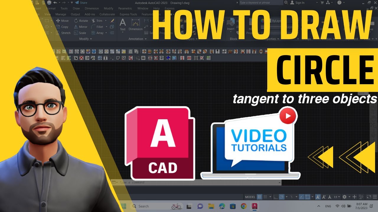 How to create a circle tangent to three objects in AutoCAD - Quick tips ...