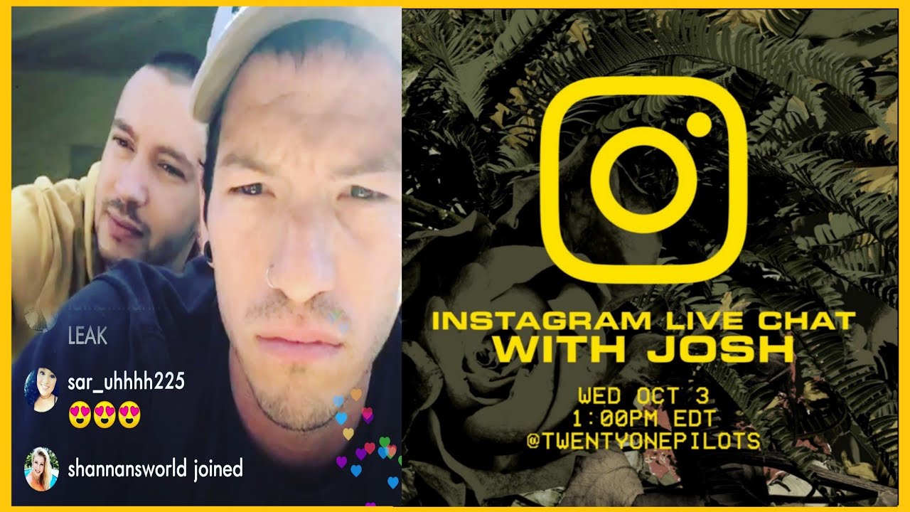 Josh Dun Twenty One Pilots Trench Chat - Full Instagram Live - YouTube