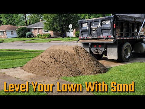 How To Level Your Lawn With Sand - YouTube