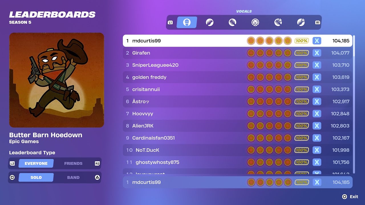 [Fortnite Festival S1 Revisit] Butter Barn Hoedown Expert Vocals 100% ...