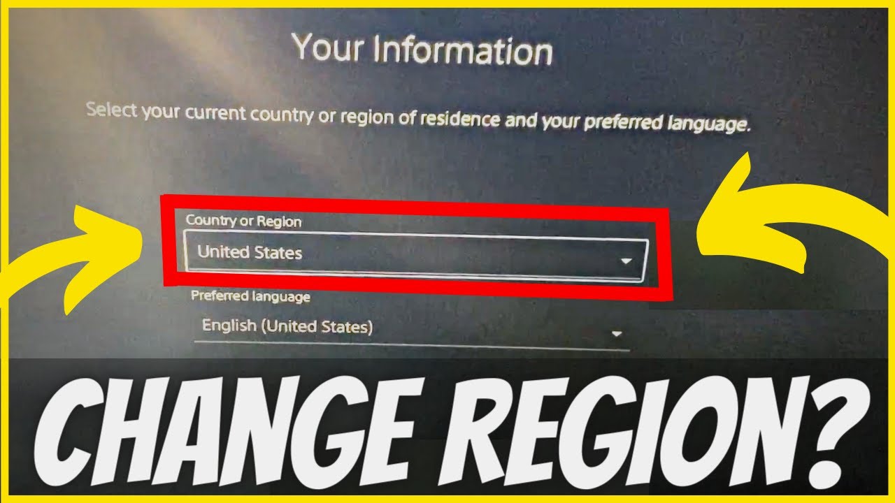 PS5 How to Change Country & Region New Method - YouTube