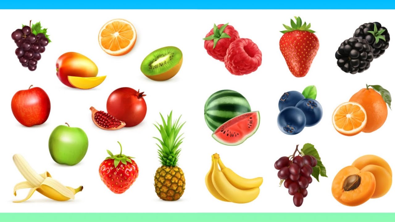 All Fruits Name In English | List Of Fruits Name | Fruits Name Video ...