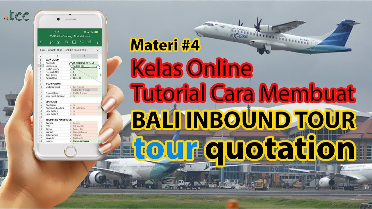 tutorial membuat tour quotation paket wisata bali inbound tour 4 - YouTube