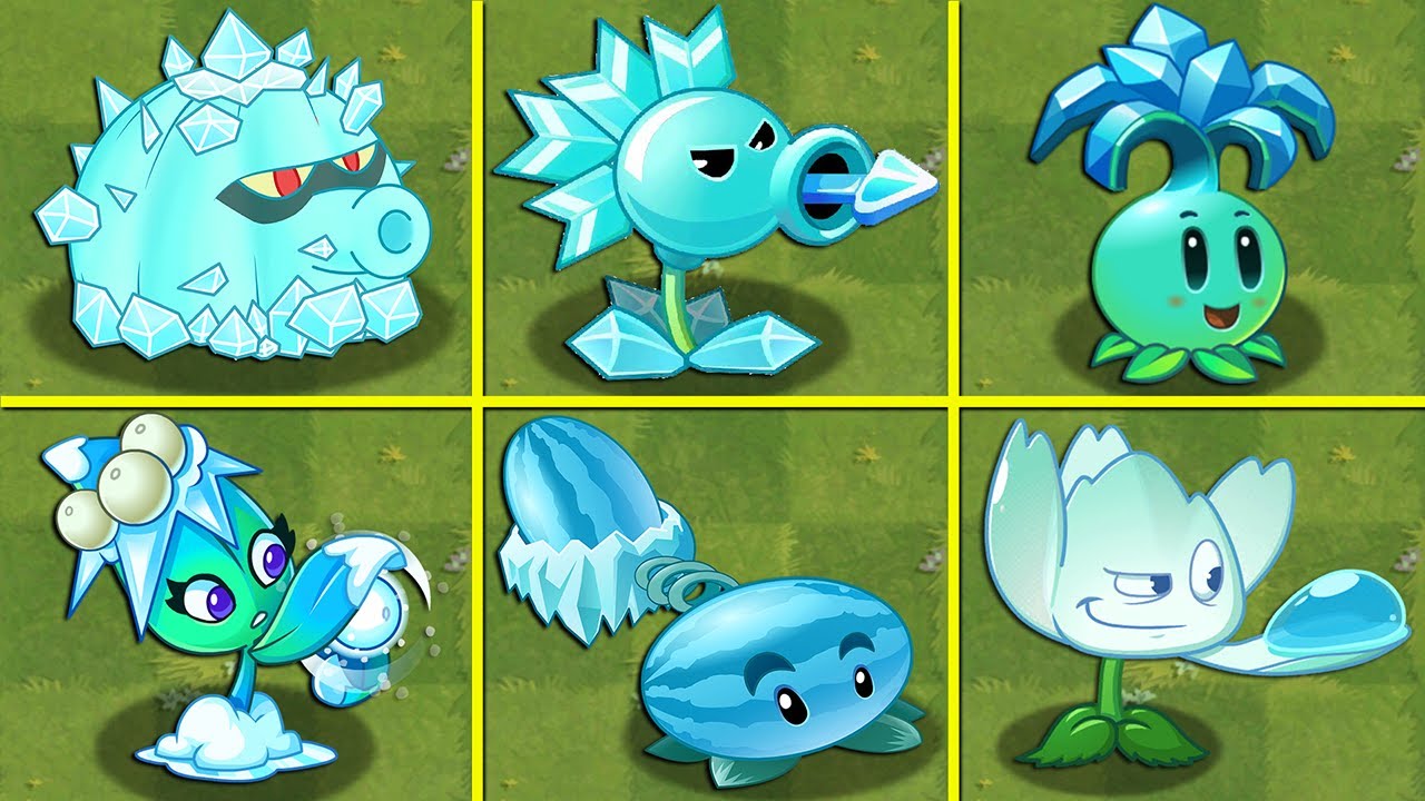 PvZ 2 All ICE Plants LEVEL 999999 Attack All Final Boss Fight! - Plants ...