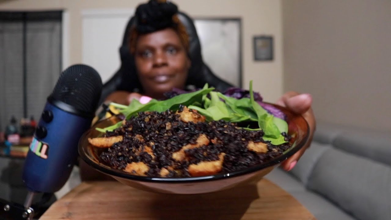 Vegetarian Hot Spicy Dinner Plate ASMR Eating Sounds - YouTube