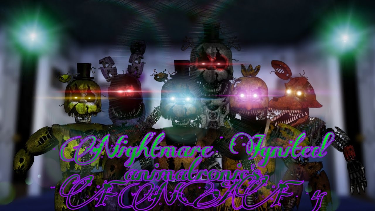 [FNAF SPEED EDIT] Nightmare Ignited animatronic's Fnaf 4 - YouTube