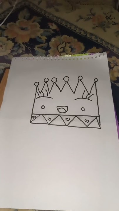 رسم تاج - YouTube