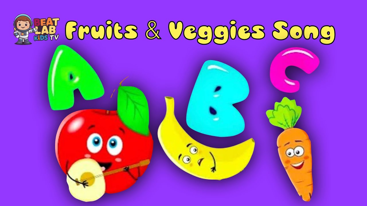 ABC Phonics with Fruits & Veggies 🥕🍇 | Fun Preschool Learning Song for ...
