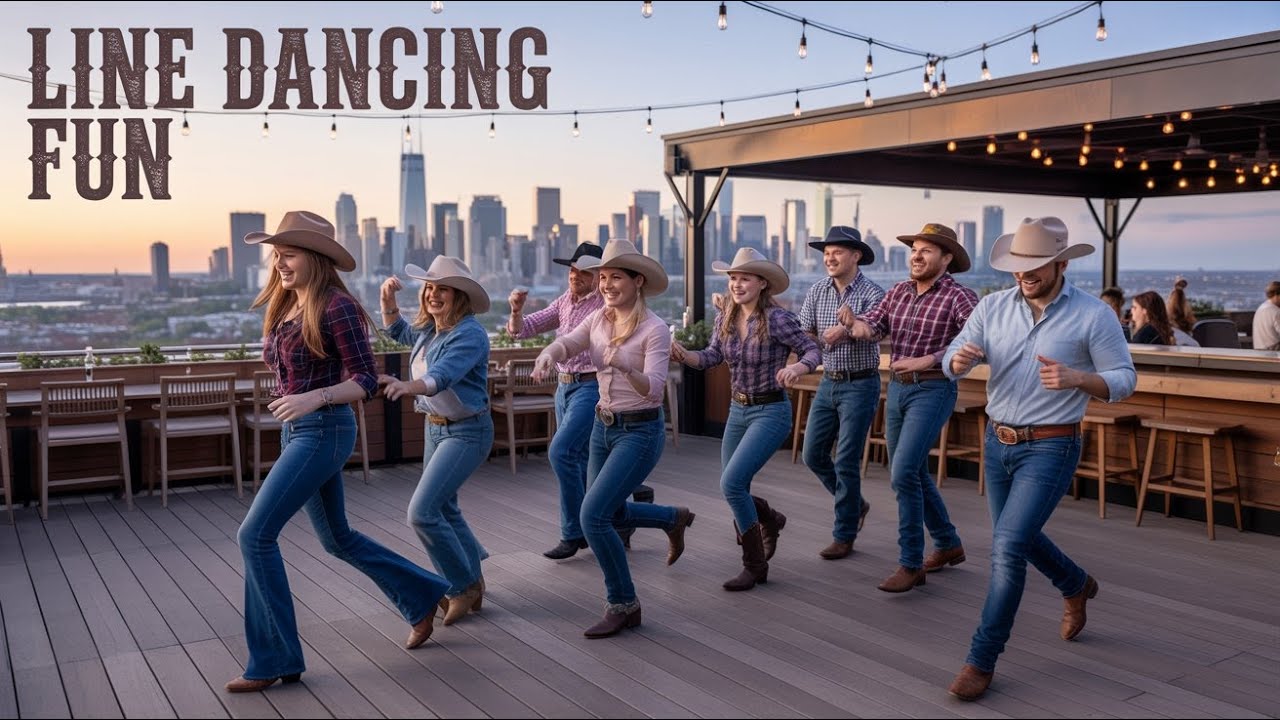 Rooftop Country Line Dancing at Bok Bar - Philly - YouTube